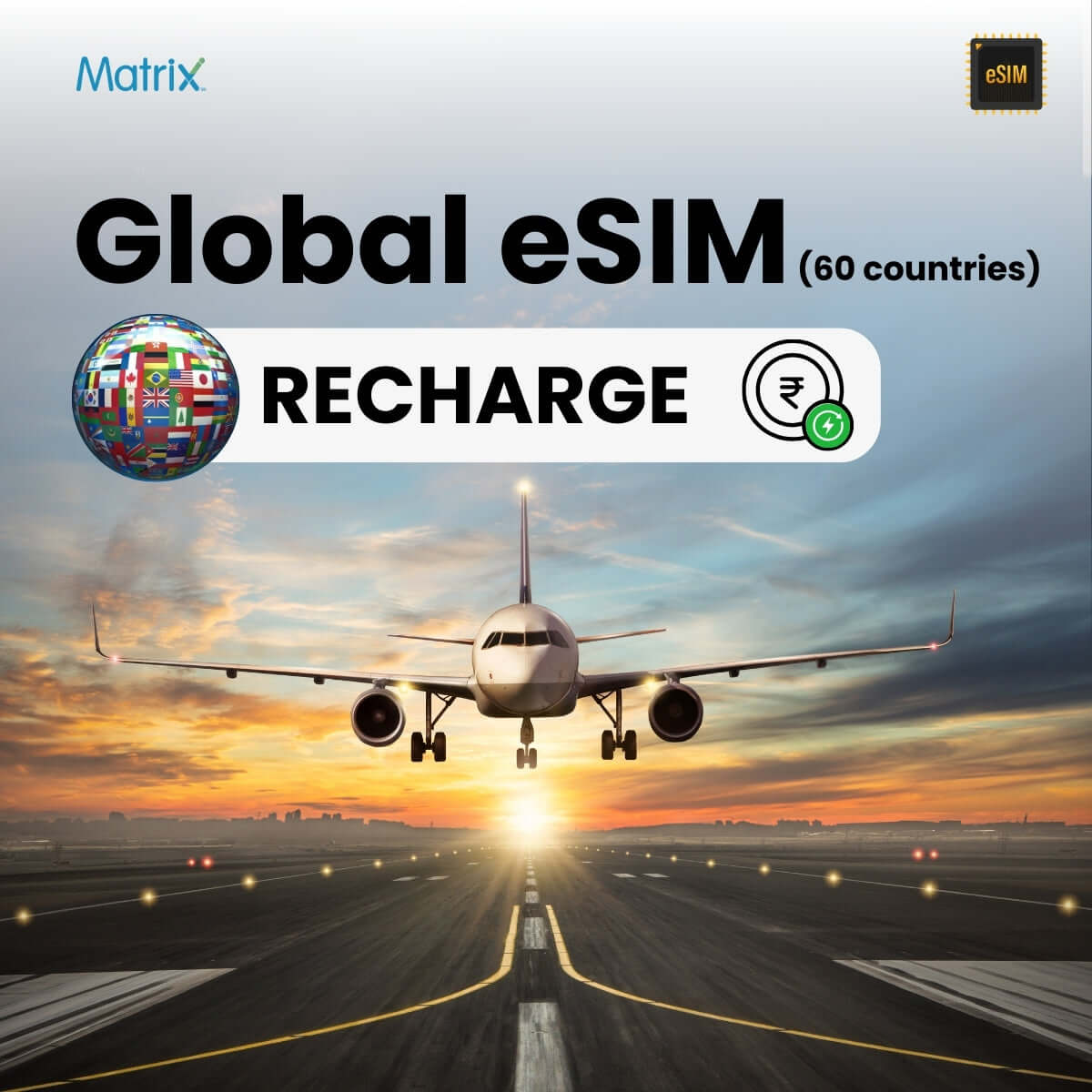 Global eSIM Recharge (60 countries) – Matrix
