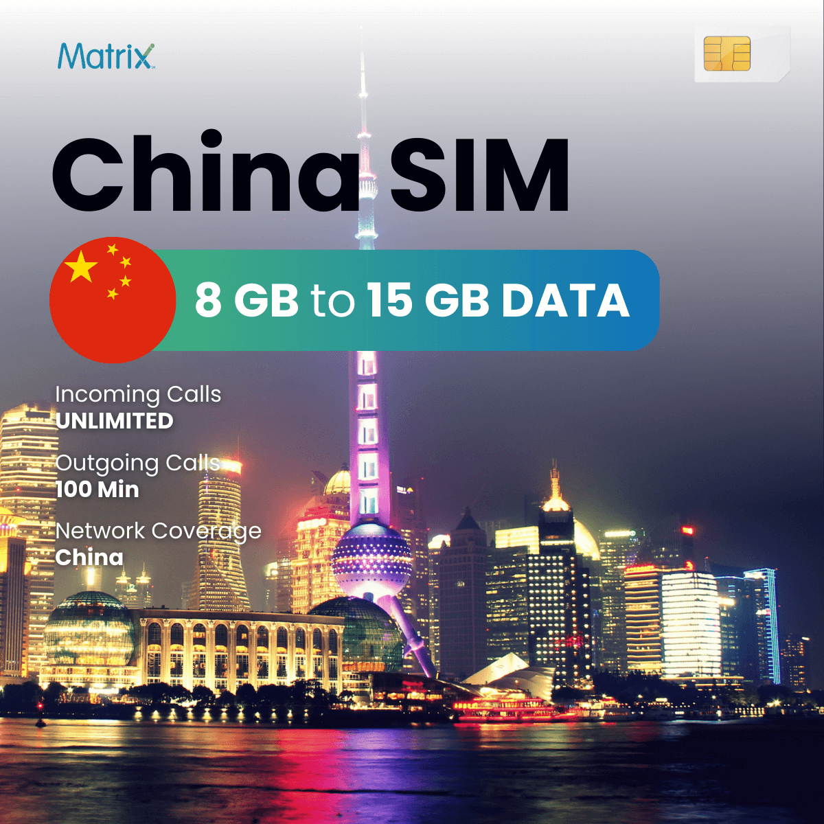 China International SIM Card | Avoid Roaming | High-Speed 4G/LTE – Matrix