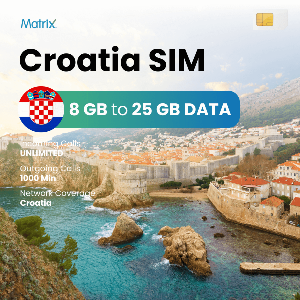 Croatia SIM Card - Stay Connected with Affordable Data Plans | Matrix