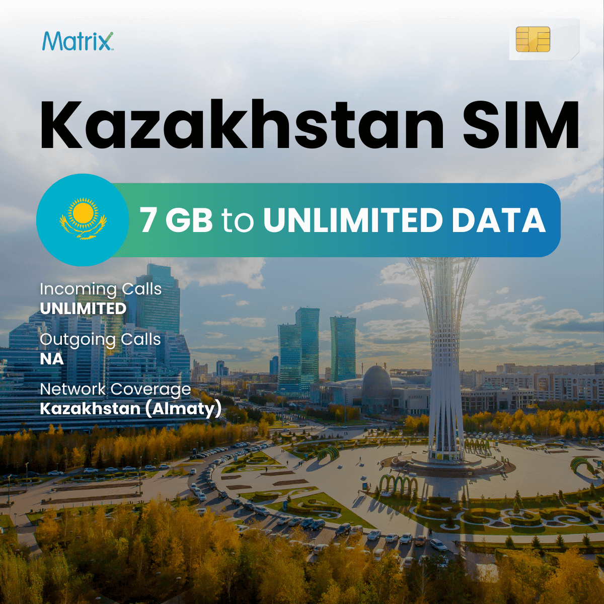 Kazakhstan (Almaty) International SIM Card | Avoid Roaming | High-Speed ...