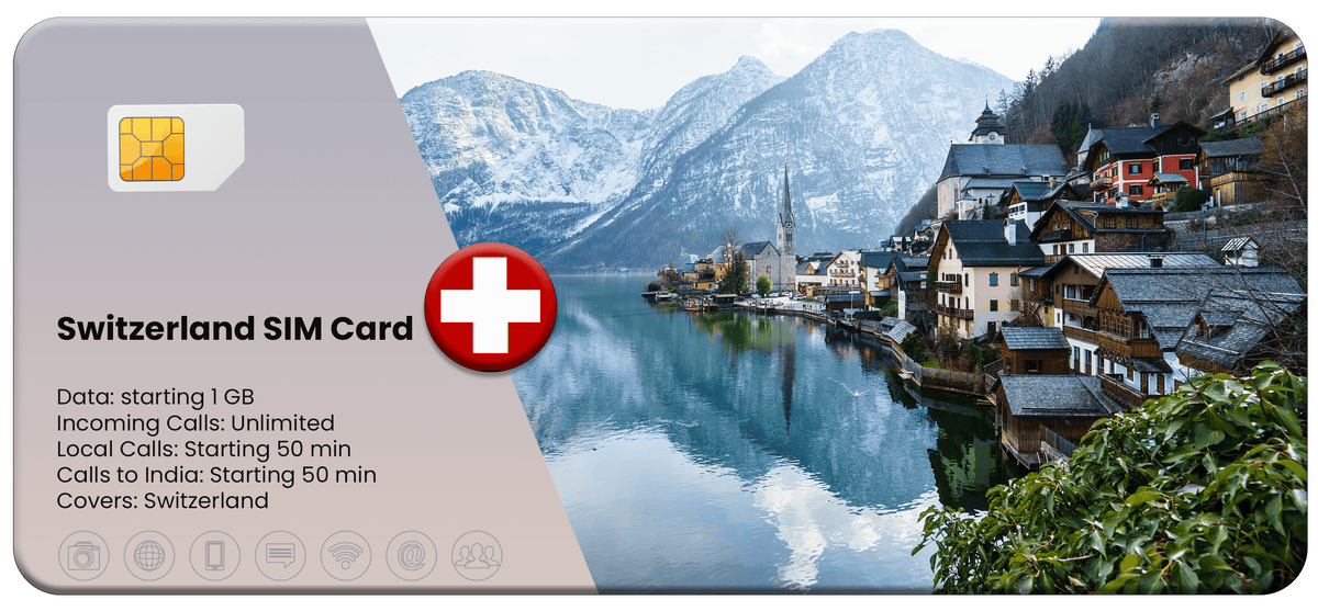 Buy Prepaid International SIM Card For Switzerland at Matrix